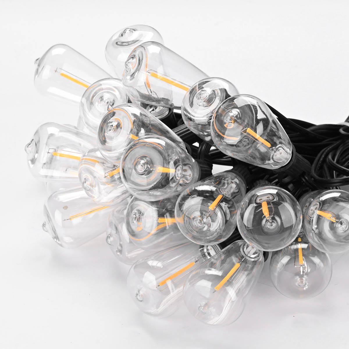 200ft String Lights for Outdoor 100Bulbs -4x50ft 110V